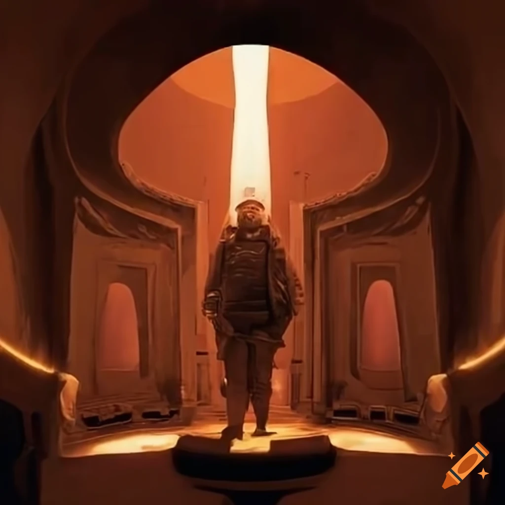 1970's sci-fi inside castle on mars on Craiyon