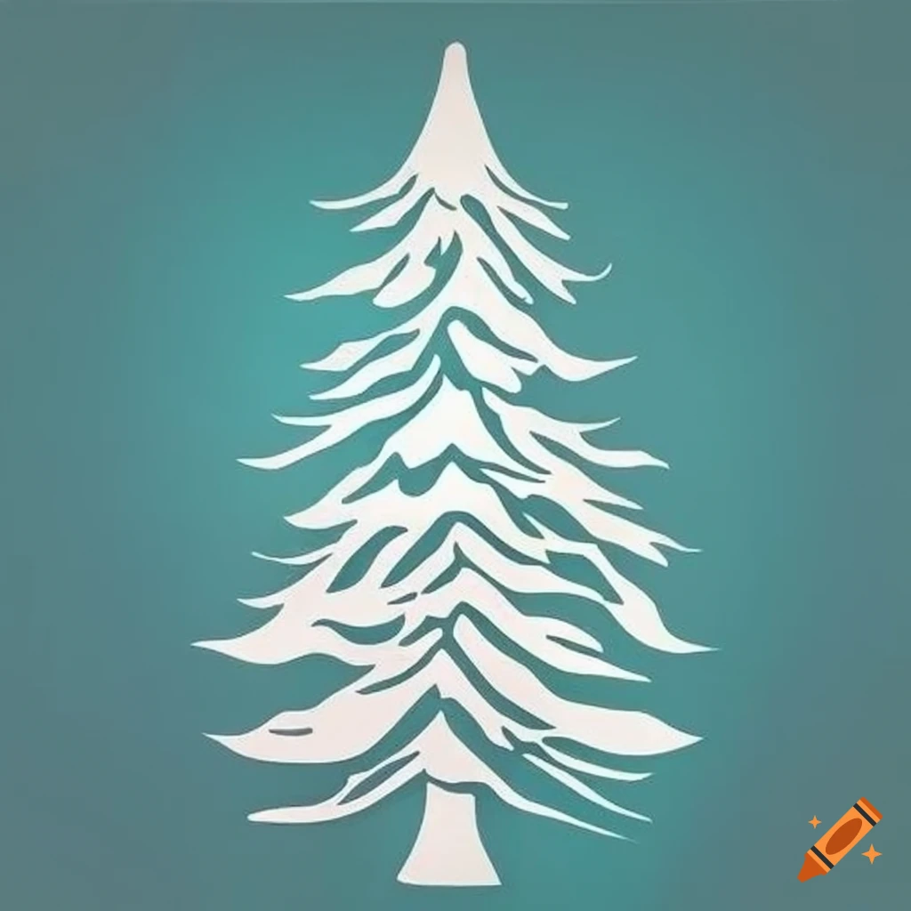 Pine tree stencil on Craiyon