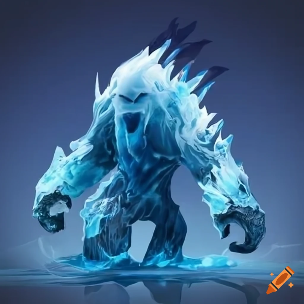 Ice elemental on Craiyon