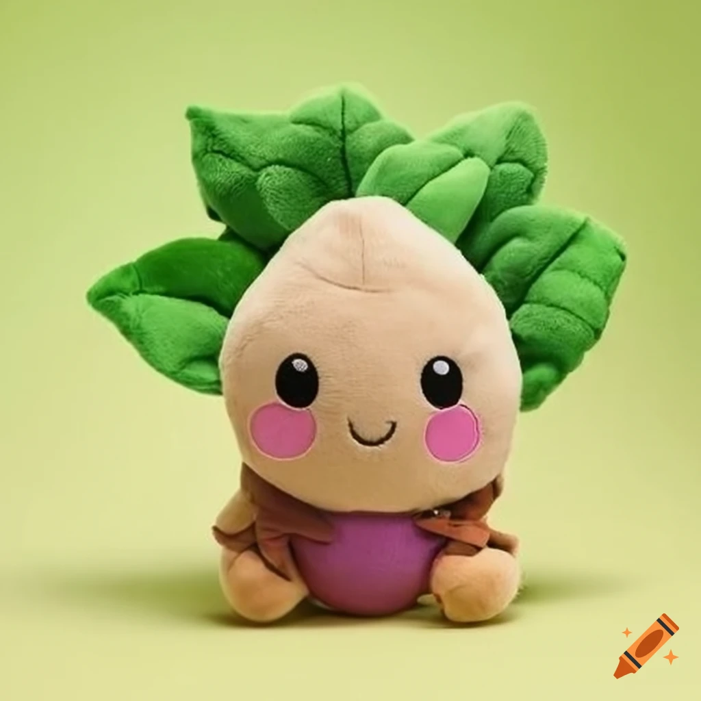 Super cute plush mandragora on Craiyon