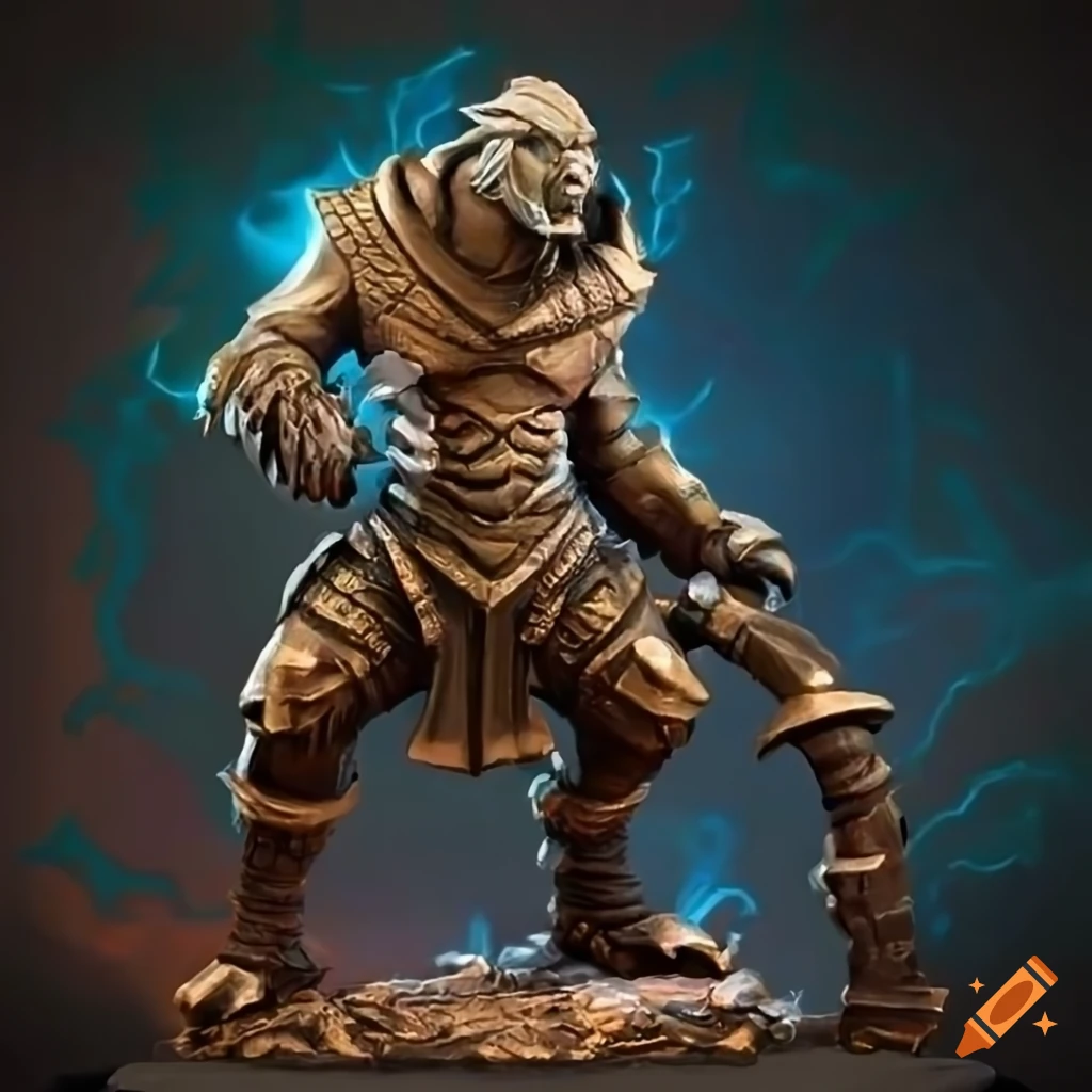 Dragonborn storm monk bronze lightning brute on Craiyon