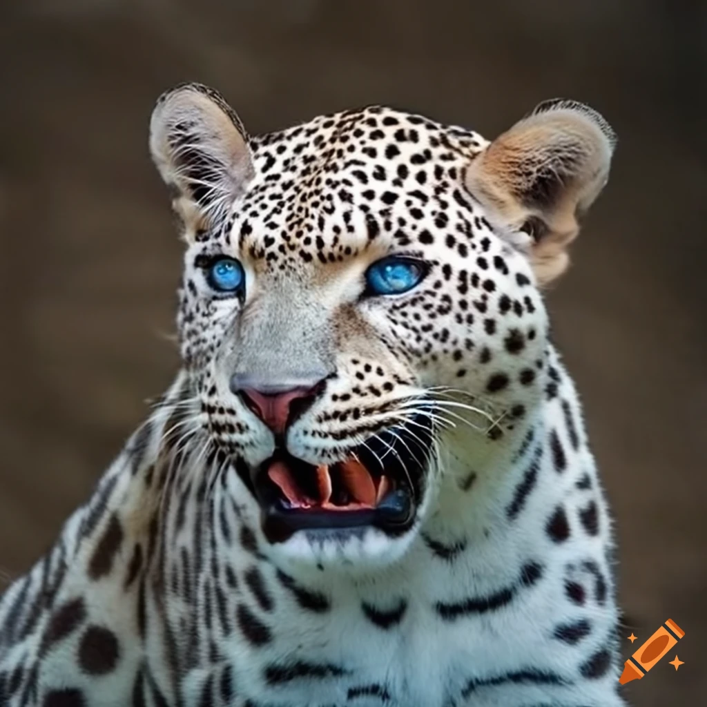 White leopard on Craiyon