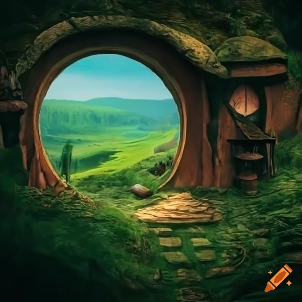Hobbit hole from lord of the rings in studio ghibli style on Craiyon