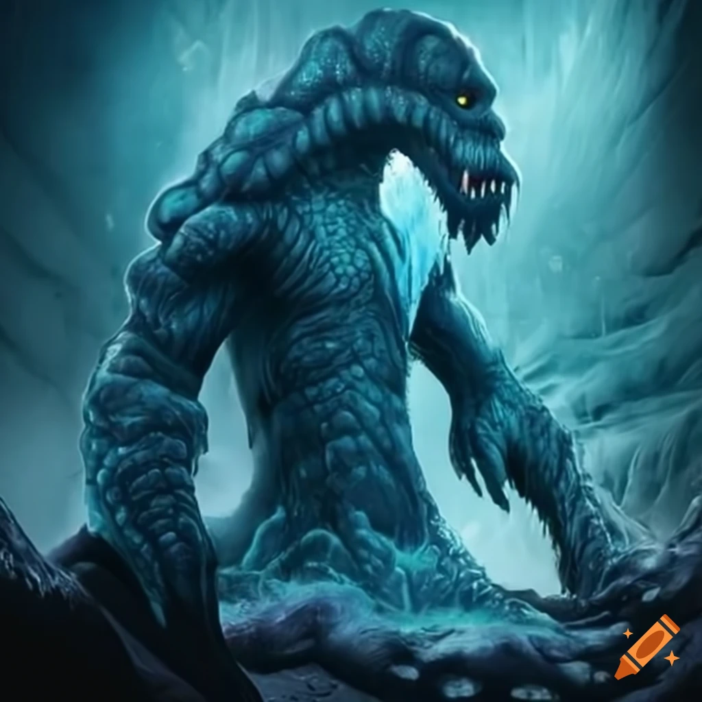 Ice monster on Craiyon