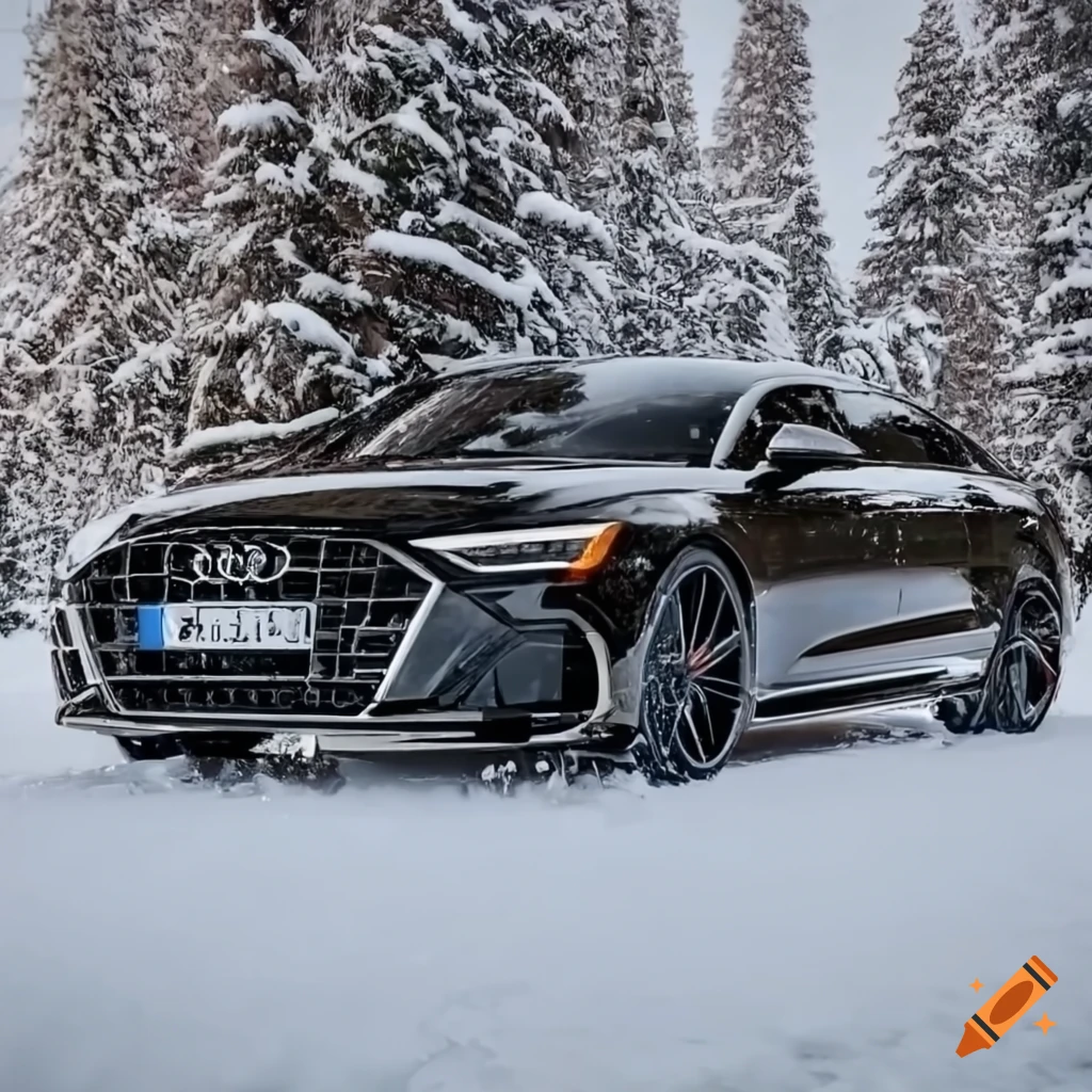 Black audi s7 2020 in the snow on Craiyon