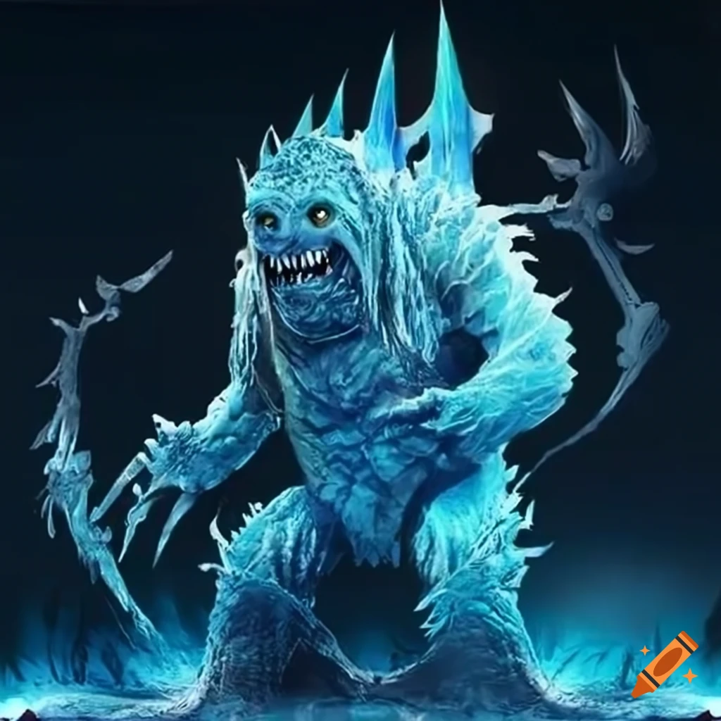 Ice monster on Craiyon