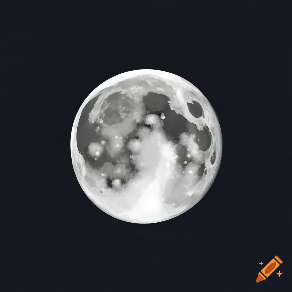 Full moon in vector art on Craiyon