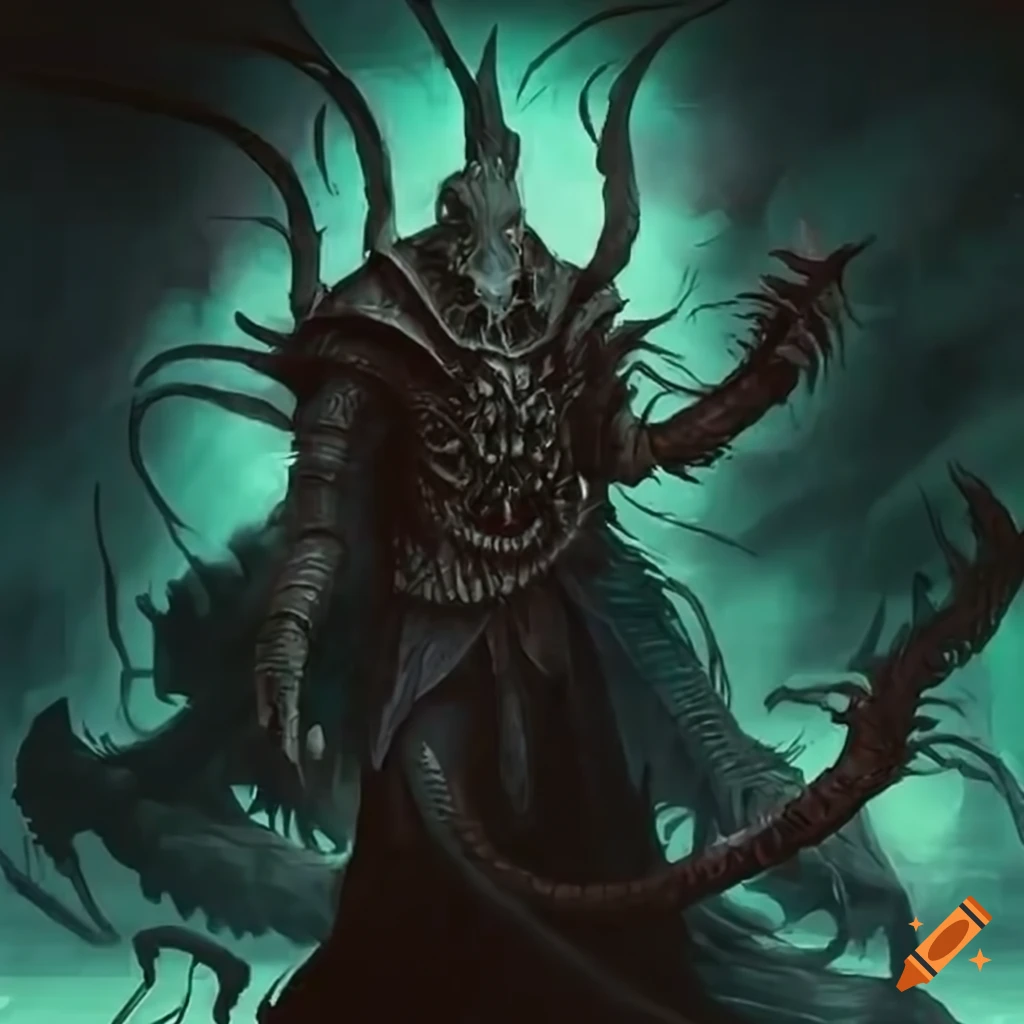 Dragon lich battling a gnome rogue for an ancient book of dark arts on ...