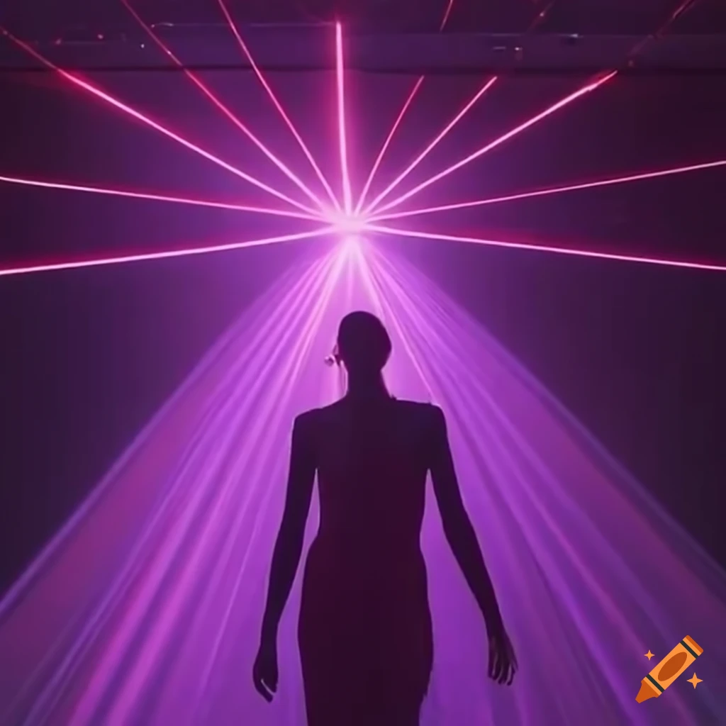 DJ creating intricate laser beams on a dancefloor with the hottest hits ...