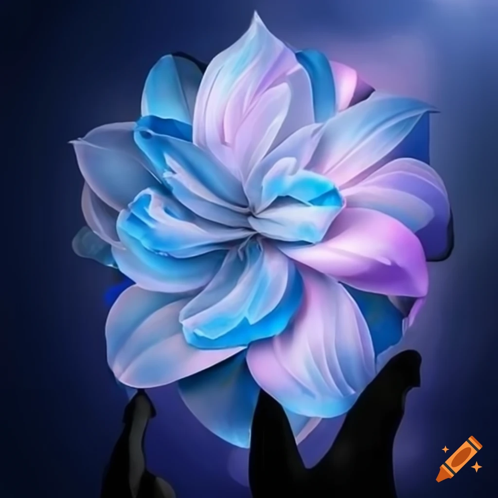 Ice fantasy flower on Craiyon