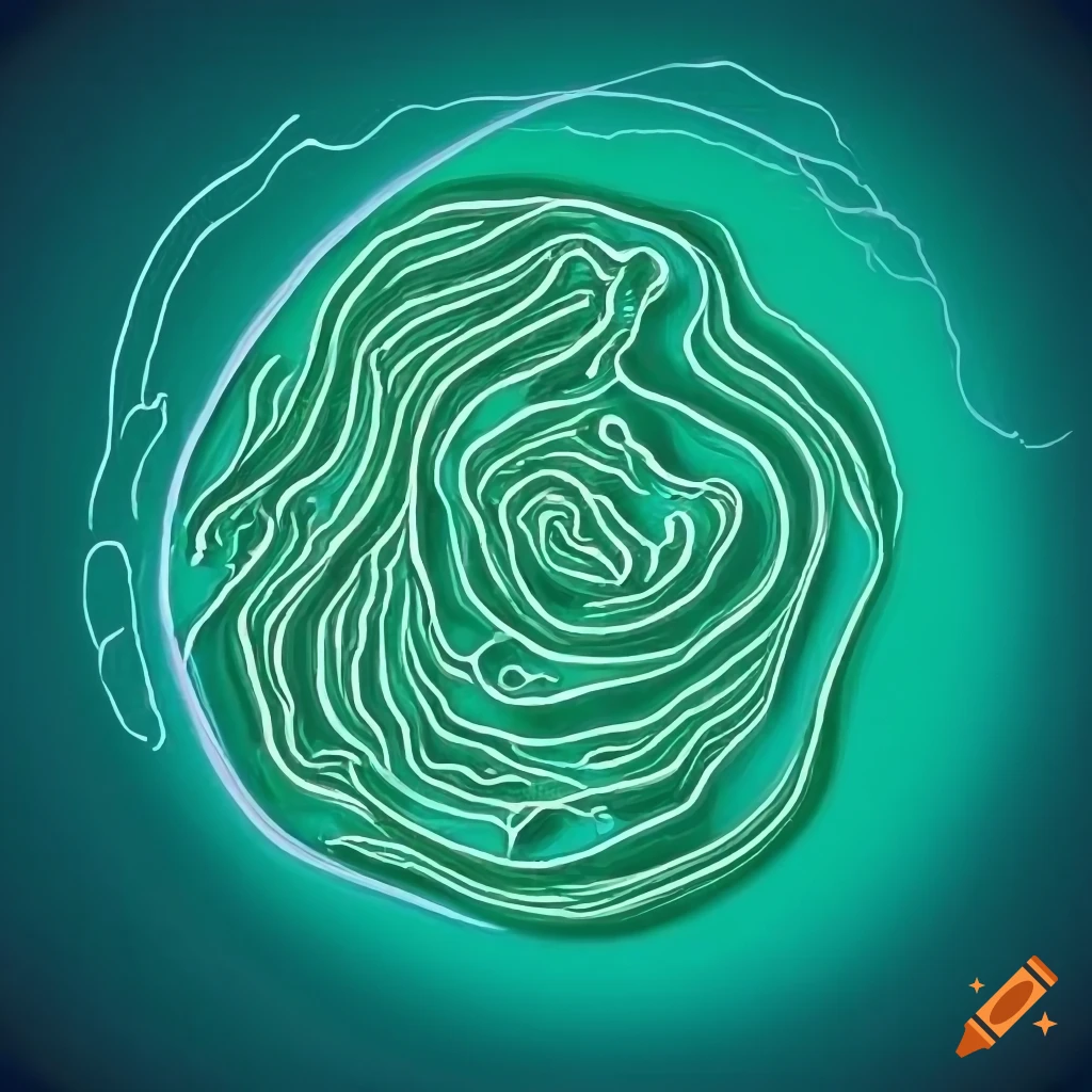 Topographic map icon with lily flower on Craiyon