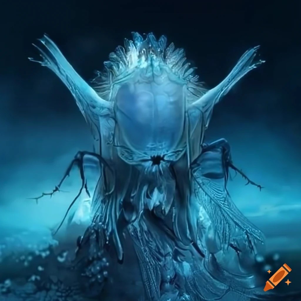 Ice fantasy insect on Craiyon