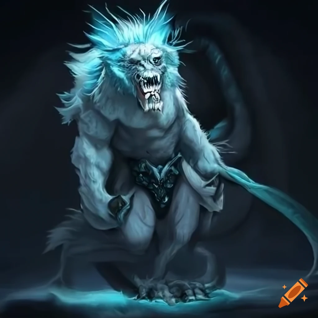 Ice manticore on Craiyon