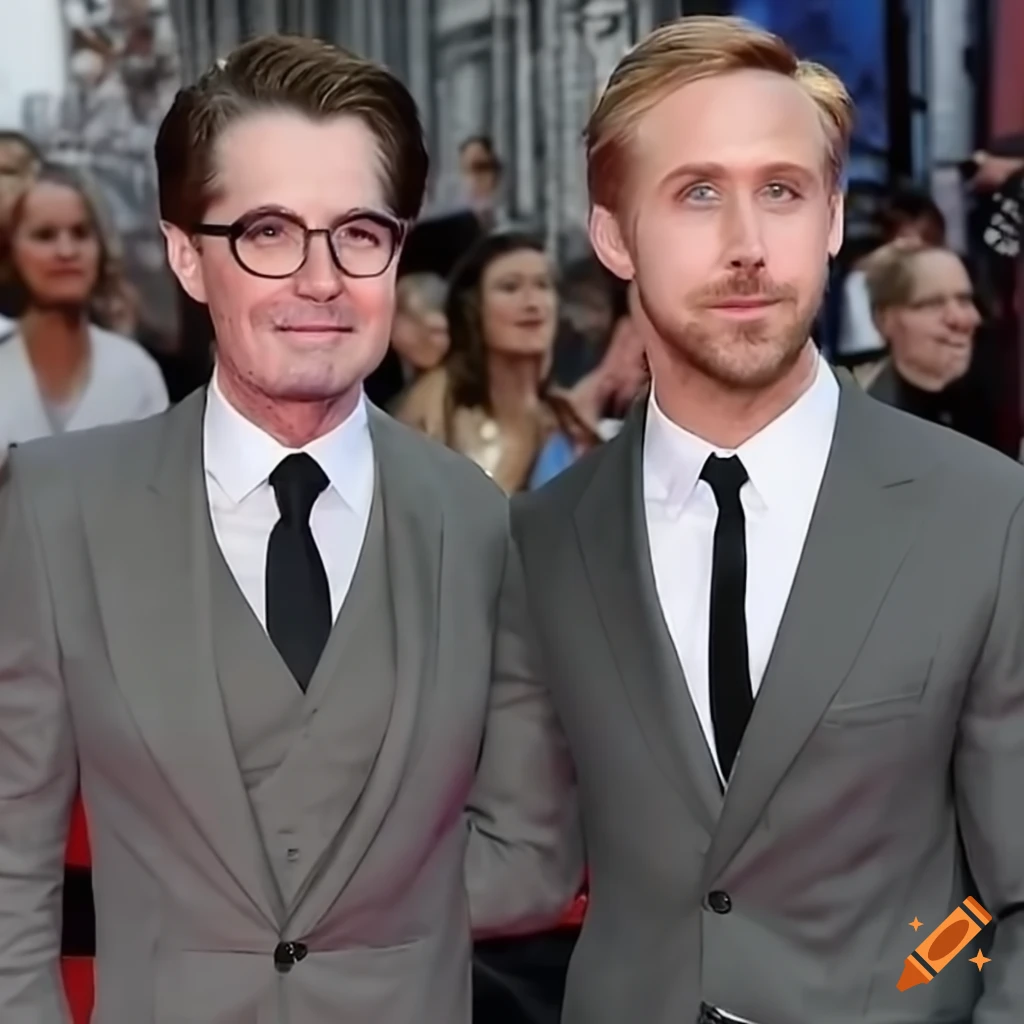 Kyle maclachlan meeting ryan gosling at the red carpet on Craiyon