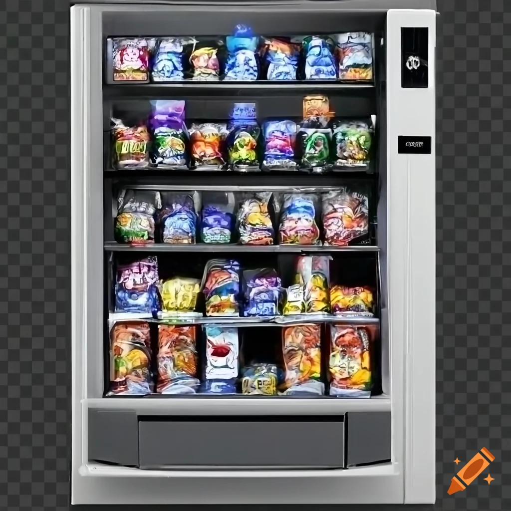 Vintage vhs footage of a detailed vending machine on Craiyon