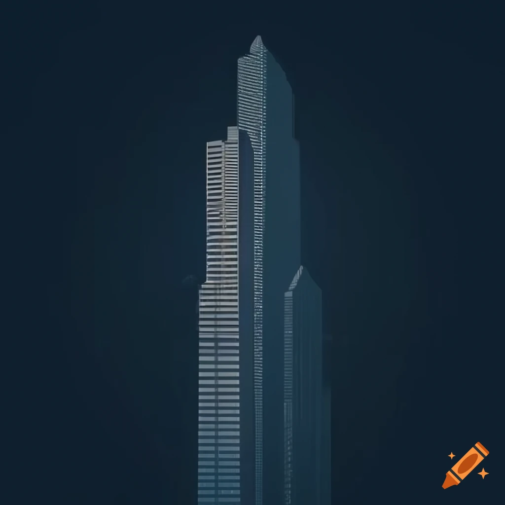 Modern round skyscraper with simple design for cold areas on Craiyon