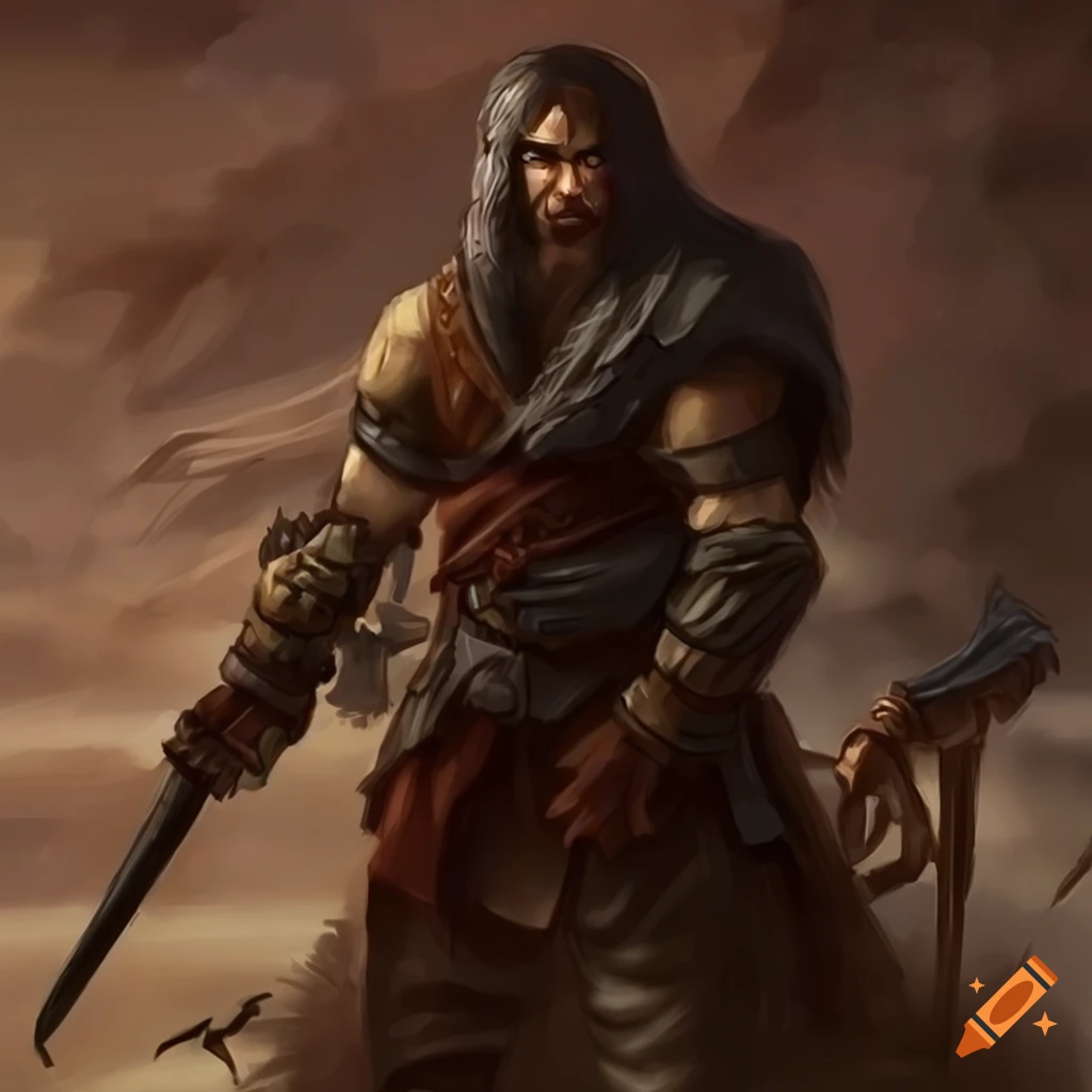 Mercenary dnd character on Craiyon