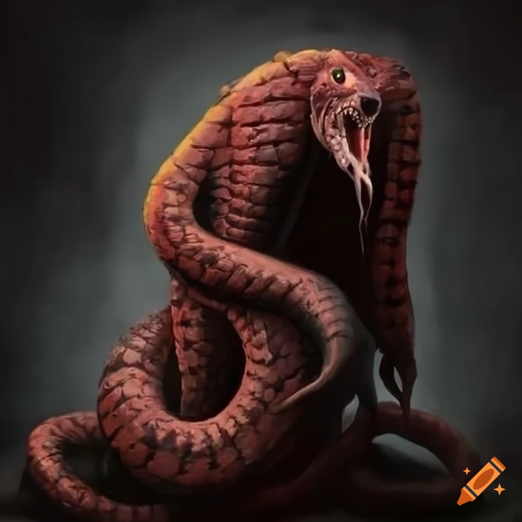 Lovecraftian snake bear creature on Craiyon