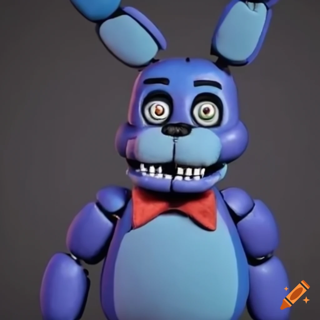 Human-sized animatronic blue bunny named bonnie on Craiyon