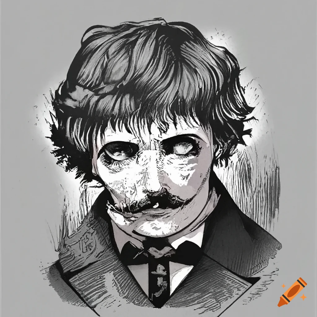 Vintage poe valentine card on Craiyon