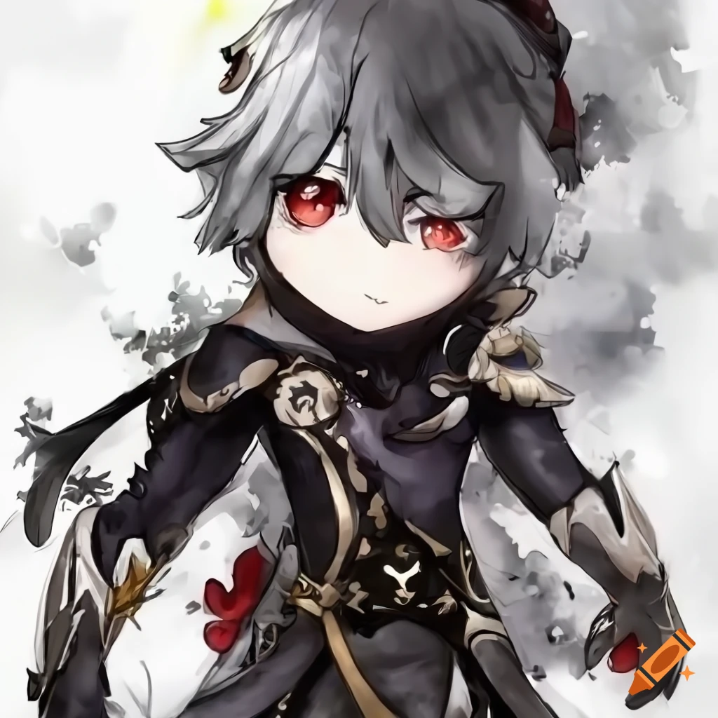 Chibi version of genshin impact wanderer character on Craiyon