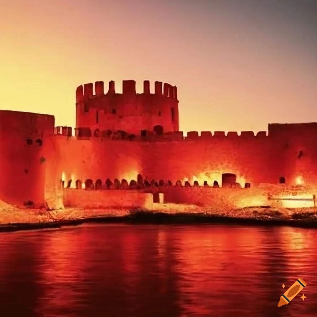 Red castle in tripoli on Craiyon