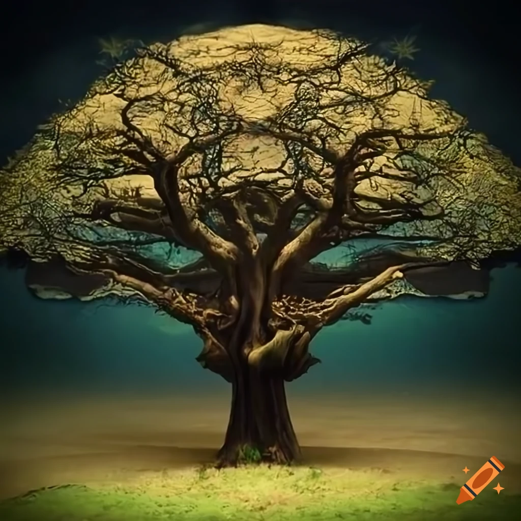 Ancient tree on Craiyon