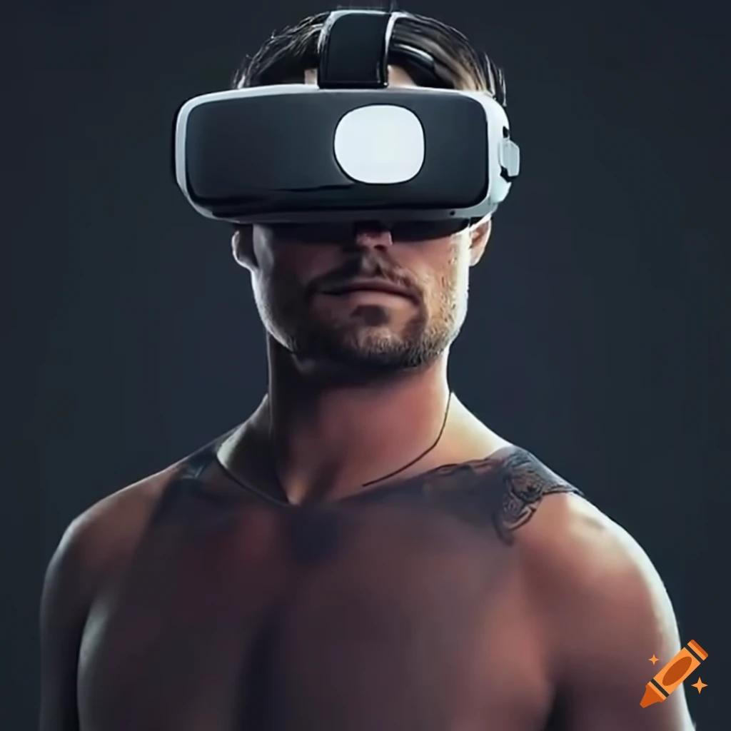 Josh duhamel wearing vr headset on Craiyon