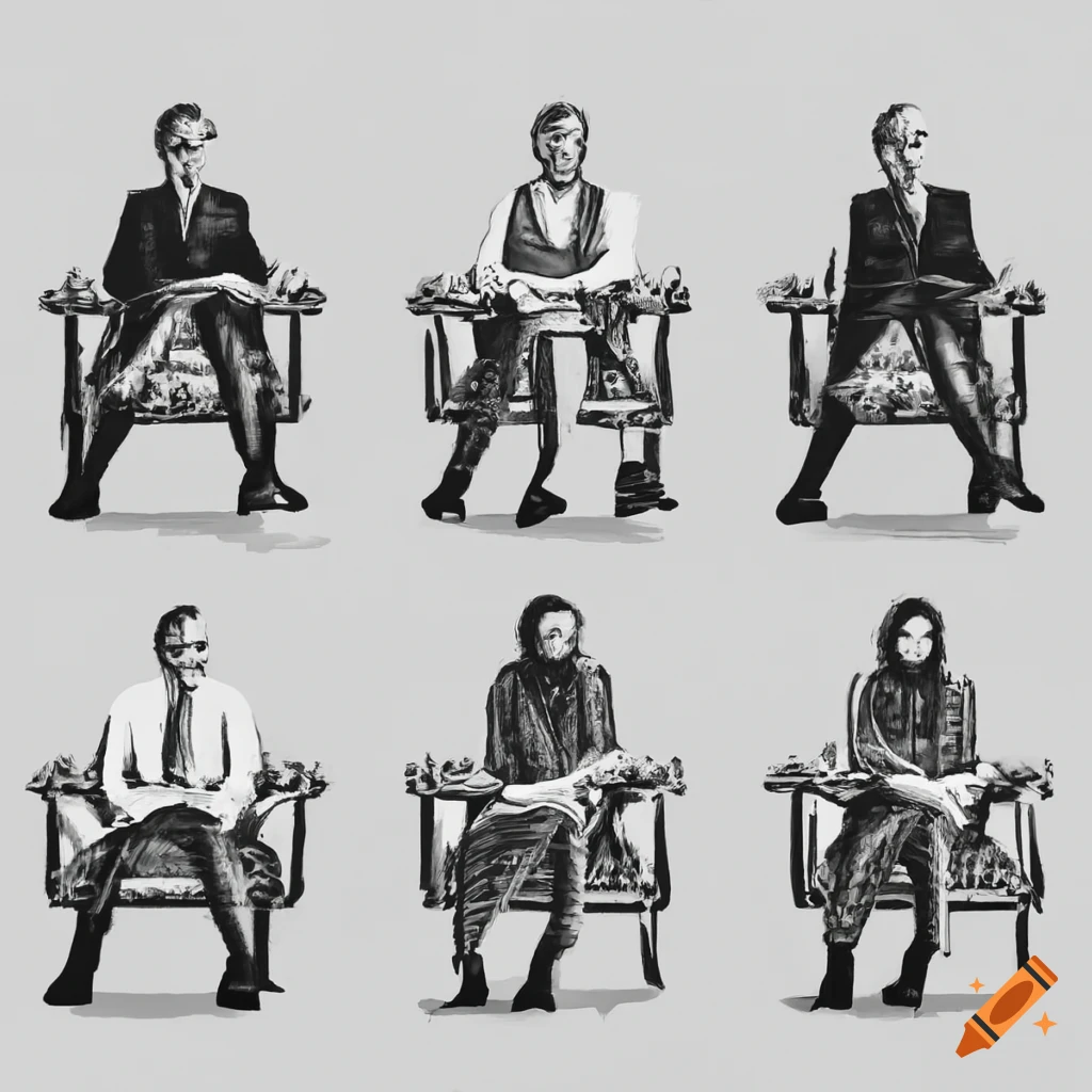 Recursive tree formations resembling people in a theater in realistic ...