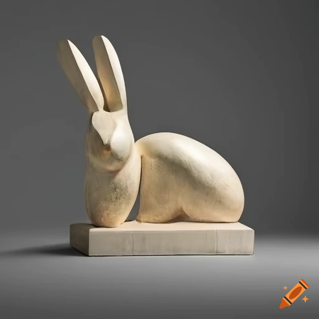 Sitting rabbit sculpture by brancusi on Craiyon