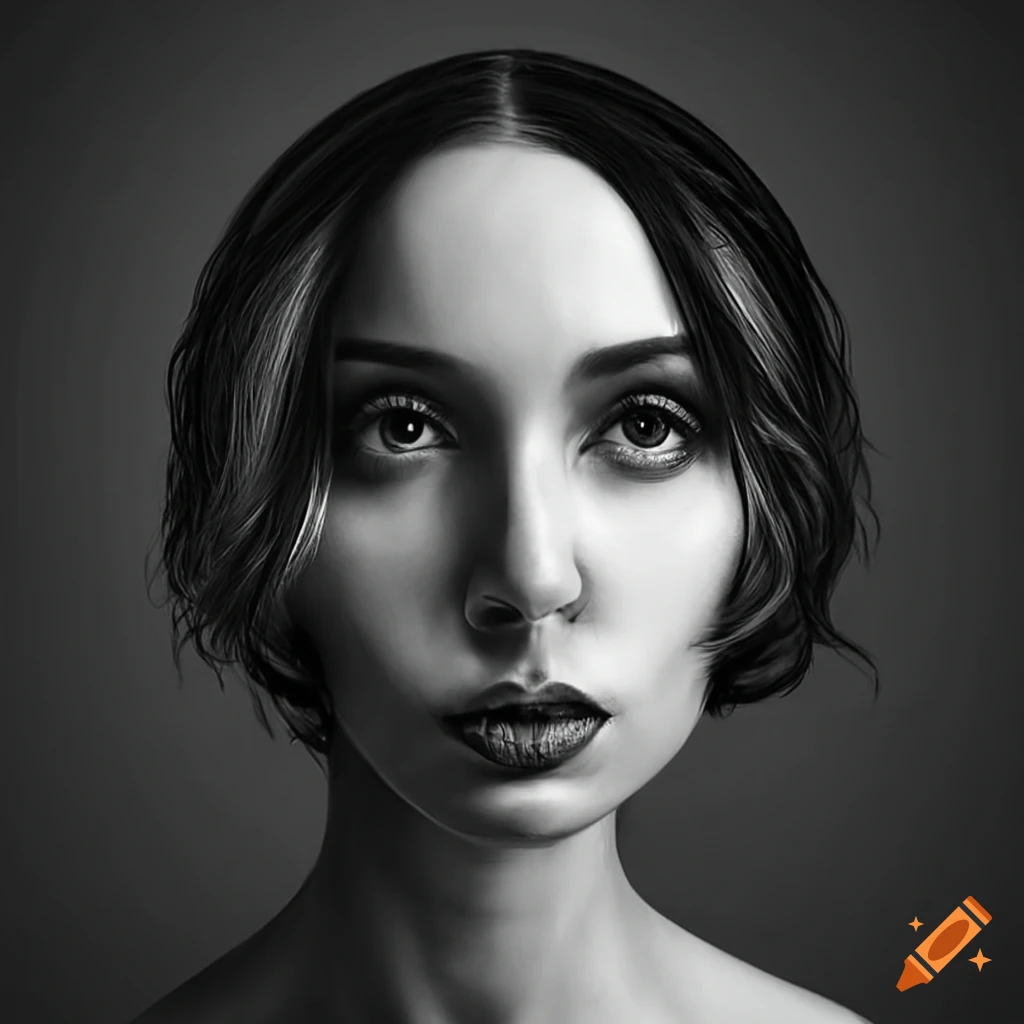 Paradoxical illusions artwork featuring a woman's face in monochrome on ...