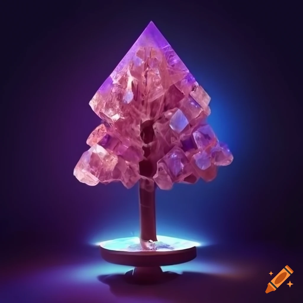 Space crystal tree illustration on Craiyon