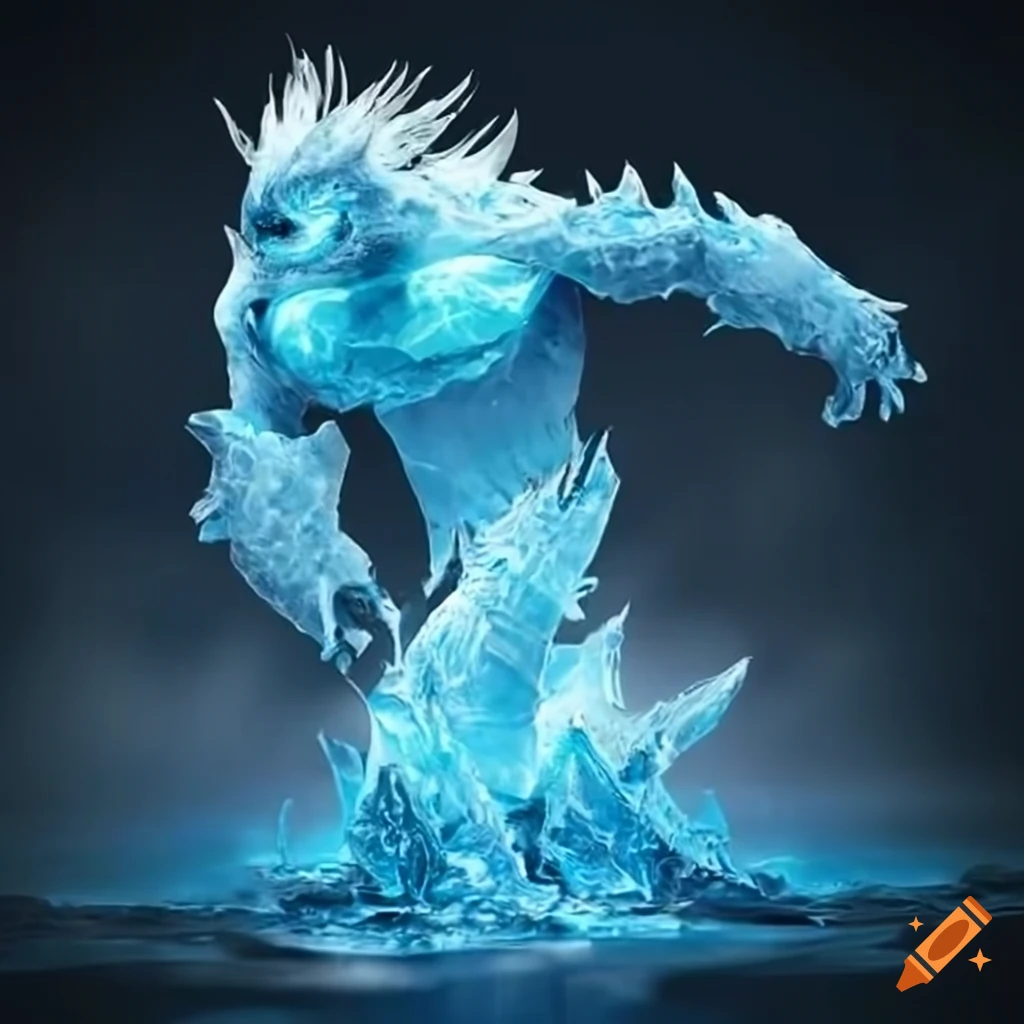 Ice elemental on Craiyon