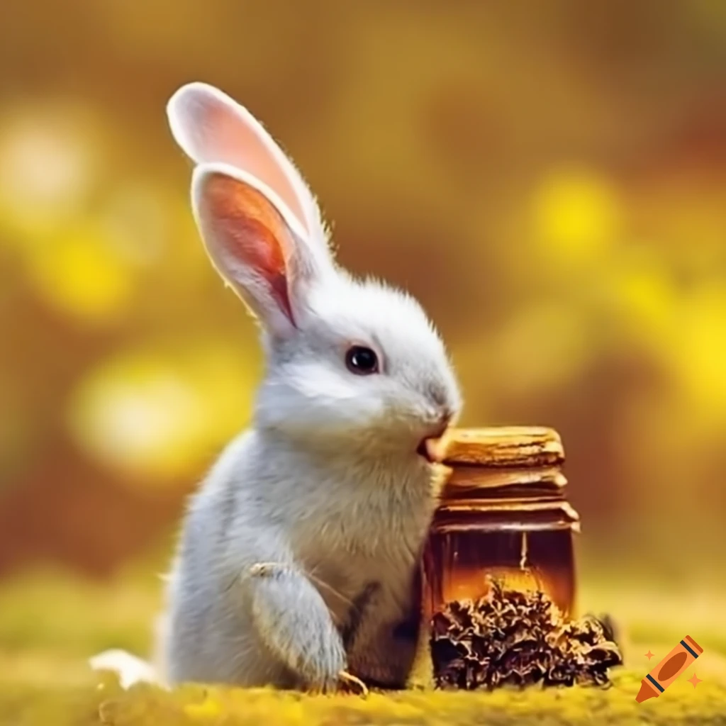Honey bee with bunny features on Craiyon