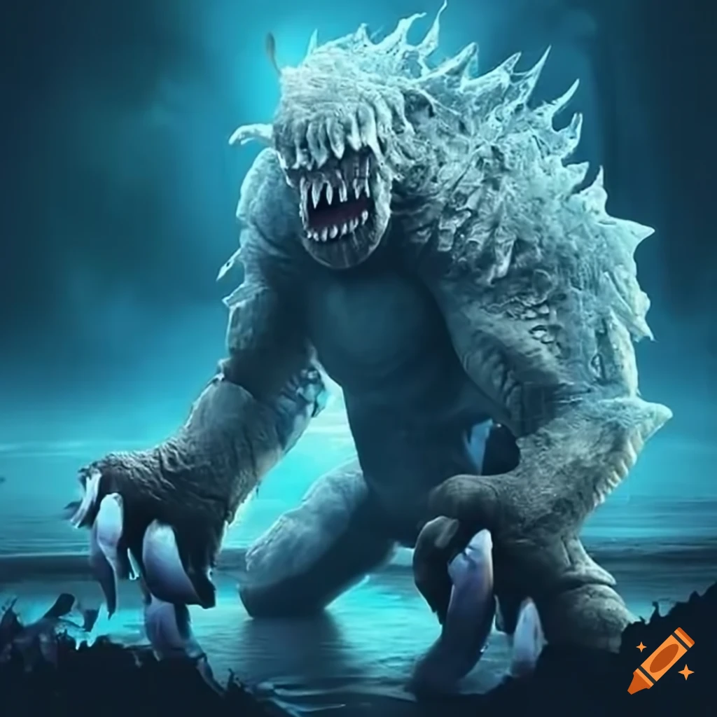 Ice monster on Craiyon