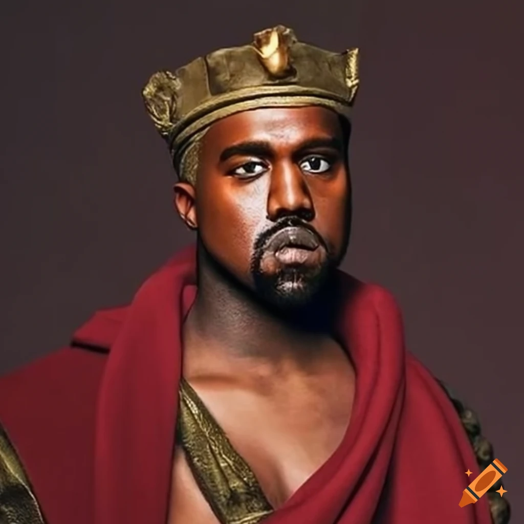 Kanye west in julius caesar costume on Craiyon