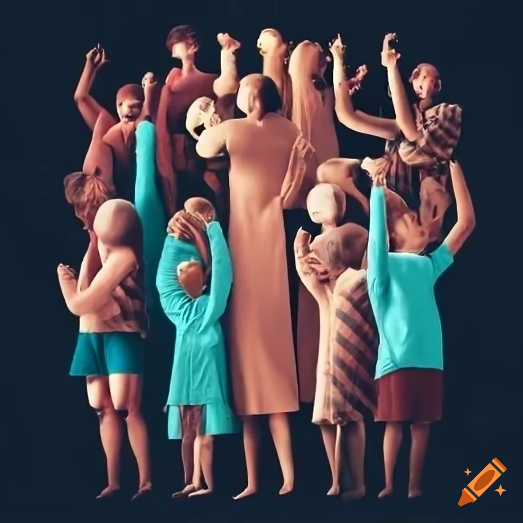 A collage of people with disabilities and non-disabled people getting ...