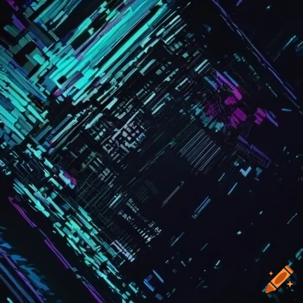 Glitch code pattern on Craiyon