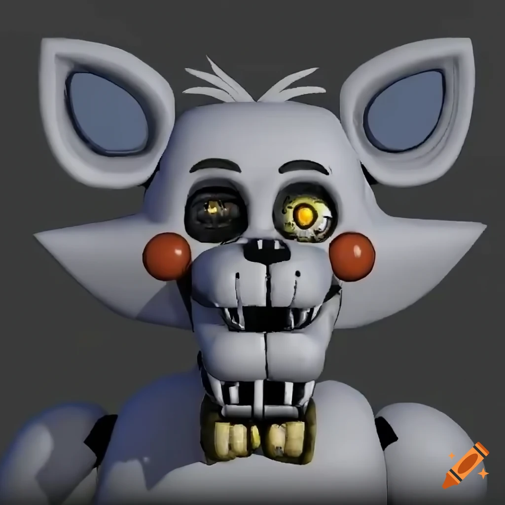 Decaying withering white foxy with a gold bowtie on Craiyon