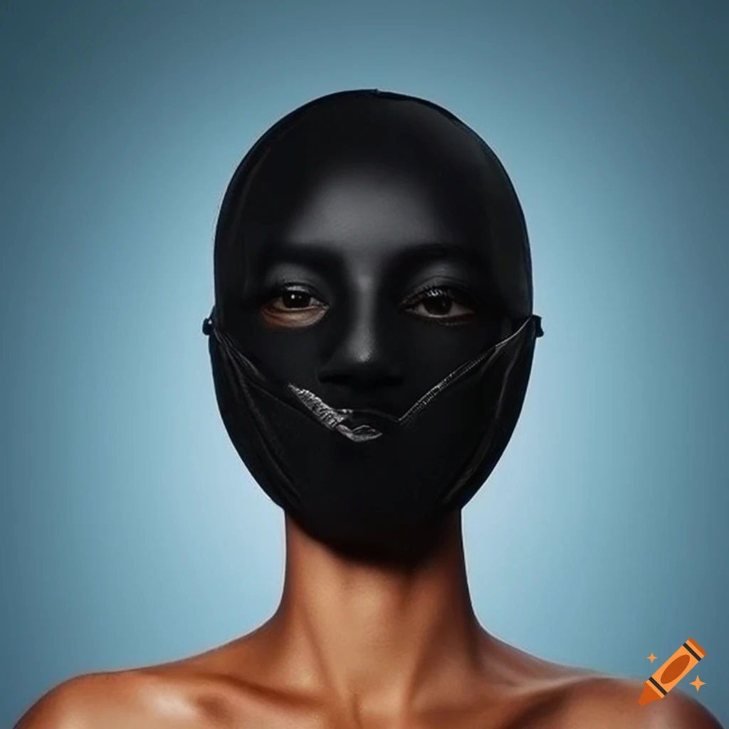 Balenciaga inspired full face mask for black women on Craiyon