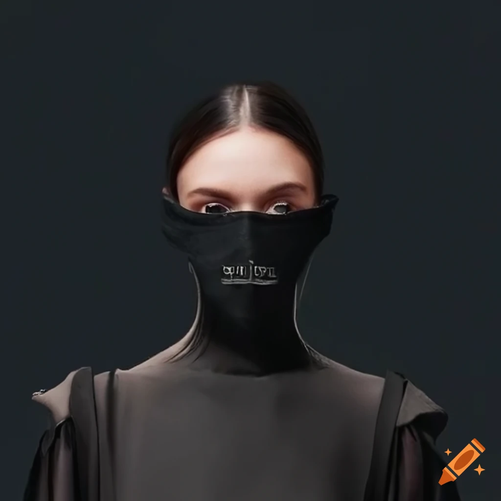 Fashionable face mask inspired by Balenciaga for black women on Craiyon
