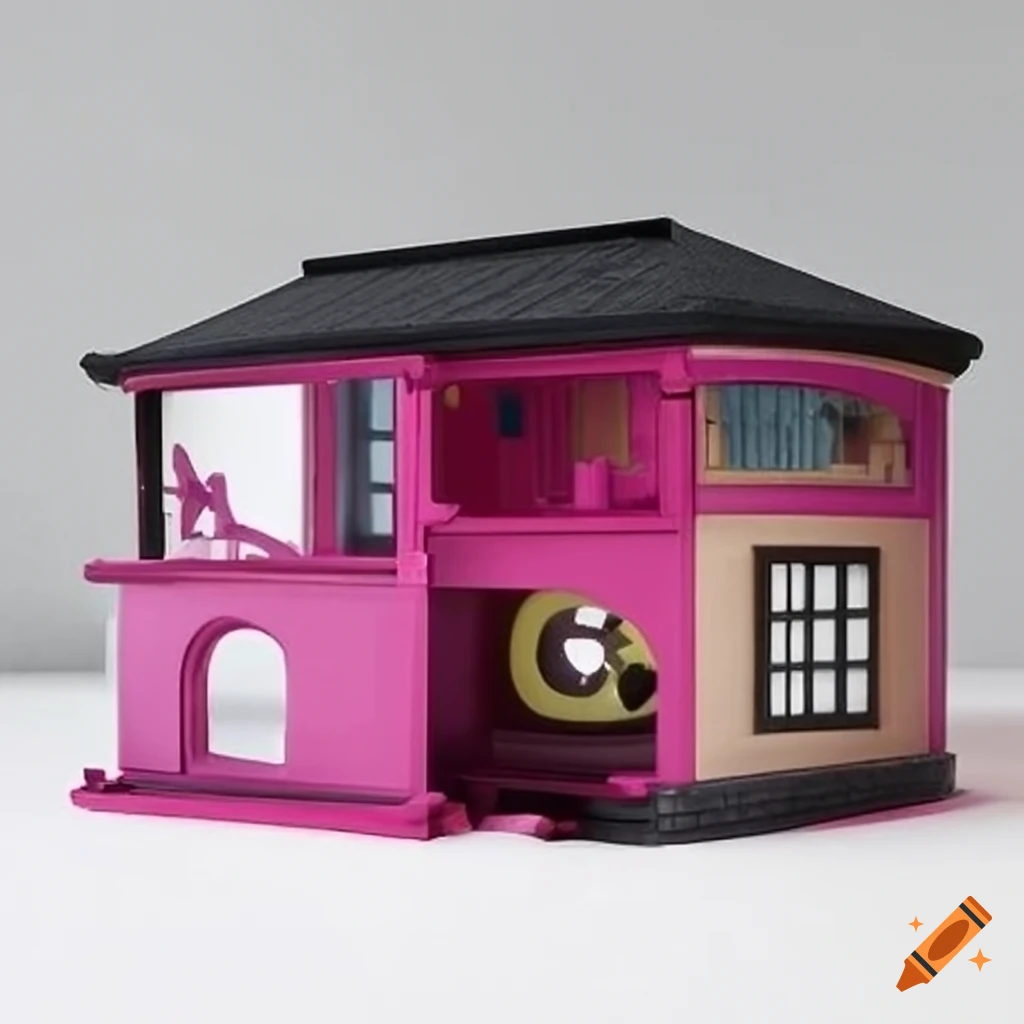 Modern two-story littlest pet shop toy house g2 on Craiyon