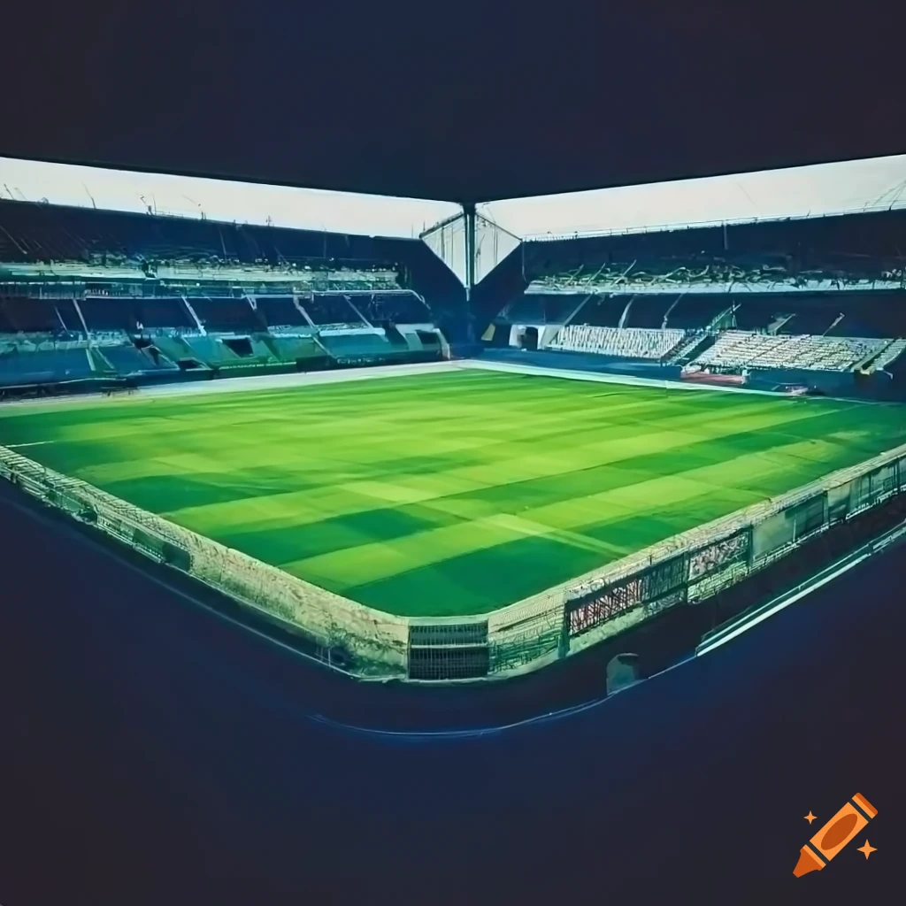 Bird's eye view of a 27000 capacity soccer stadium with 17000 seats ...