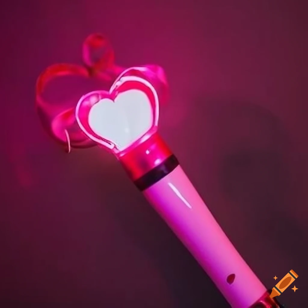 Pink cupid heart lightstick kpop on Craiyon