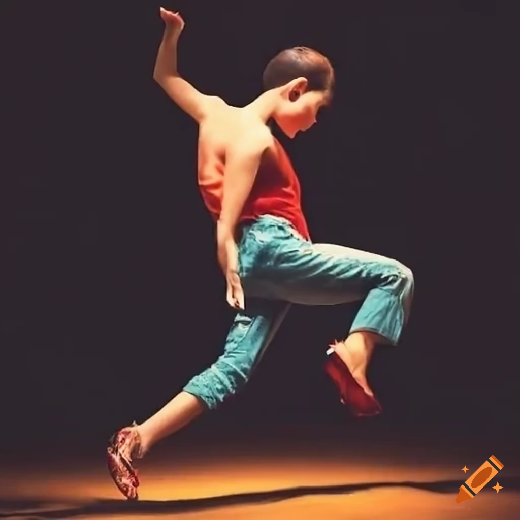 Boy dancing on Craiyon
