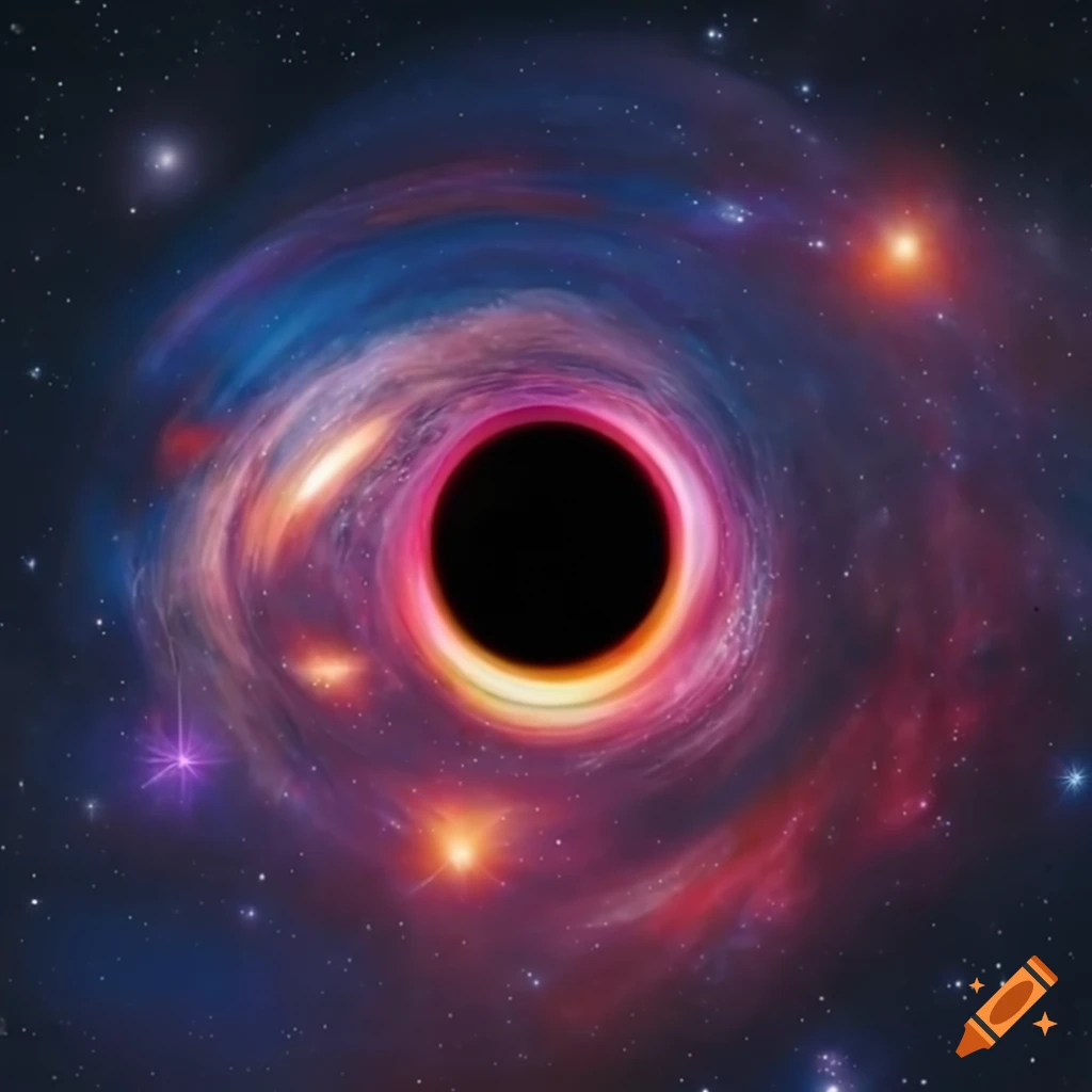 Cosmic black hole in mesmerizing allure of the celestial depths on Craiyon