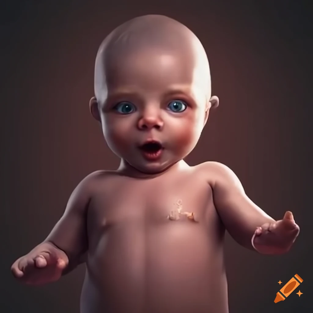 Futuristic baby on Craiyon