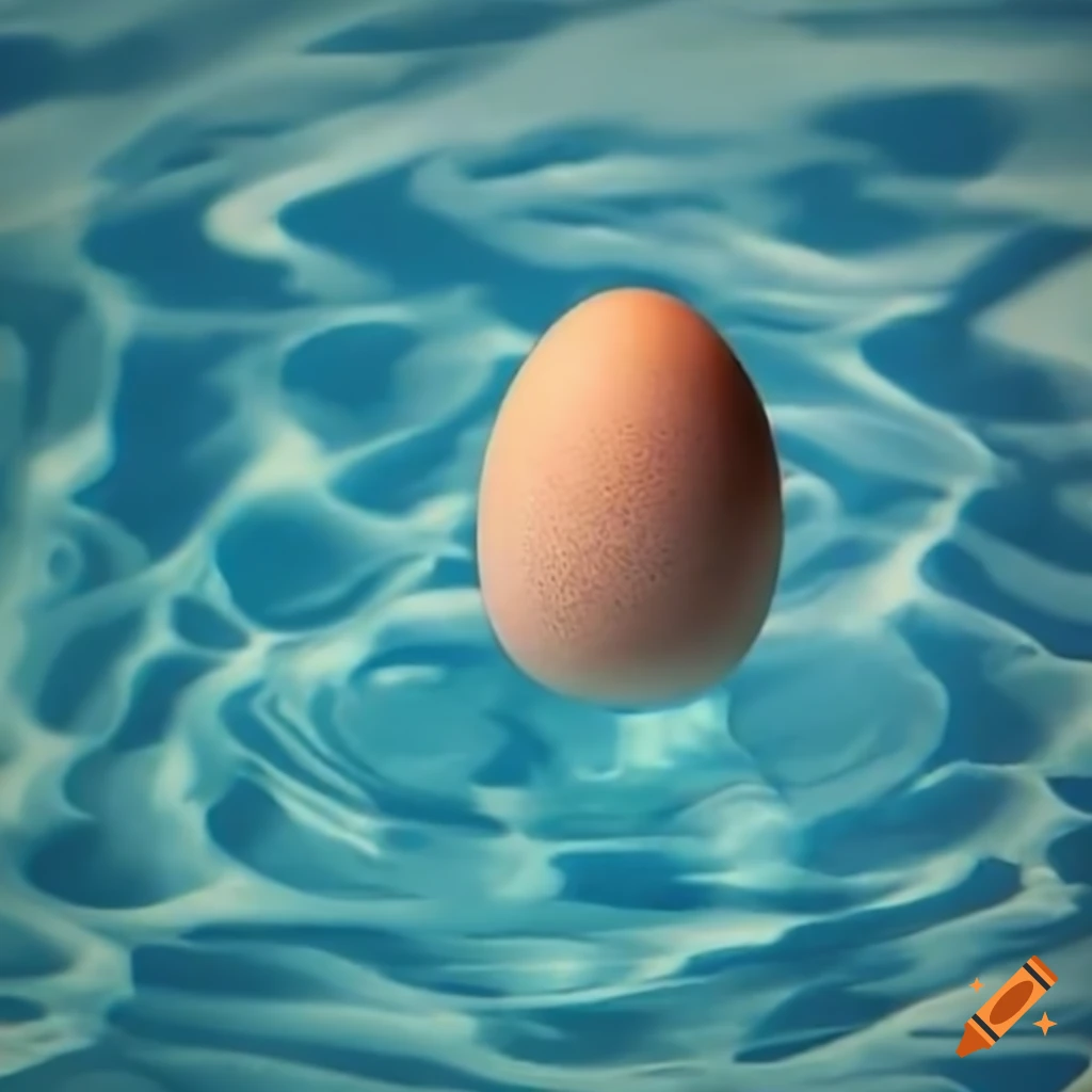 Egg swimming in a pool on Craiyon