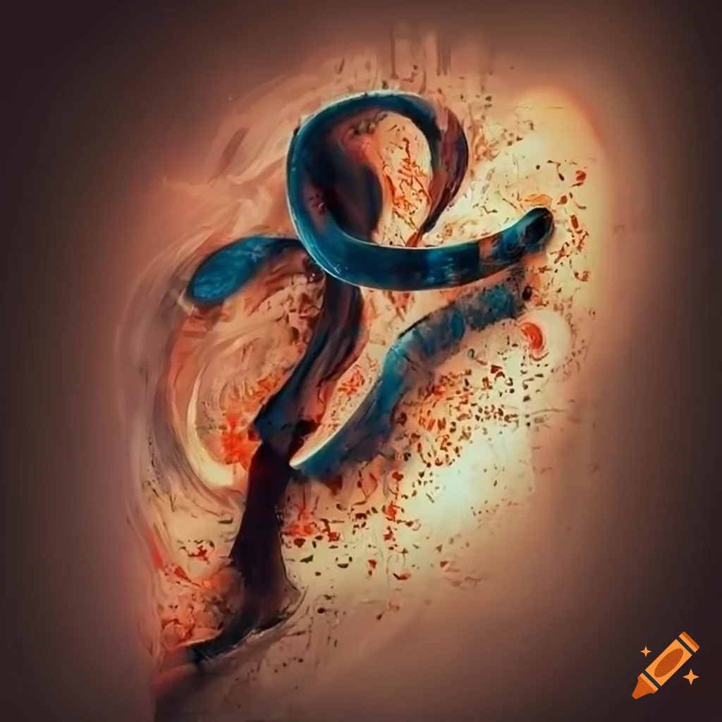 Exquisite abstract calligraphy representing life finds a way on Craiyon