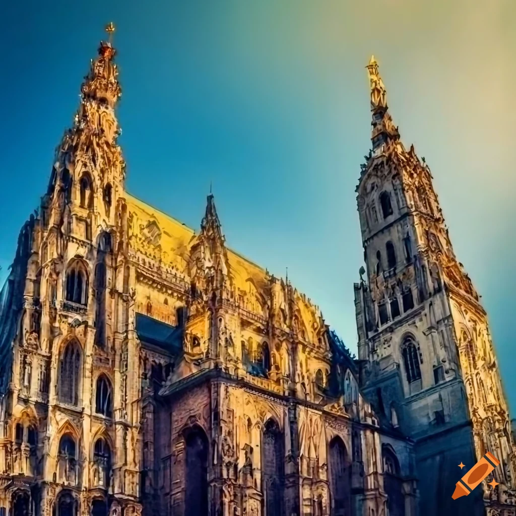 Panoramic view of St. Stephen's Cathedral in Vienna in 4k wallpaper on ...